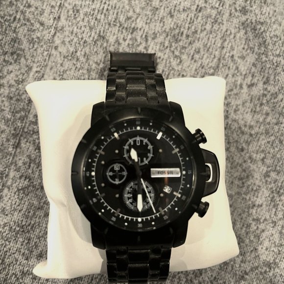 Fossil | Accessories | Fossil Black Stopwatch Chronograph Jr266 | Poshmark